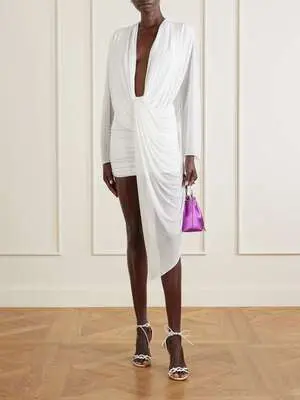 Christopher Esber Ripple Draped Jersey Mini Dress