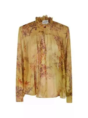 FORTE_FORTE Le Bambou Secret Floral-print Blouse - Neutrals