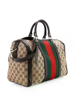 Gucci Vintage Web Gg Canvas Medium Satchel