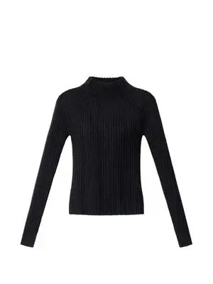 Isabel Marant Étoile Virginia Ribbed-knit Mock-neck Sweater - Black