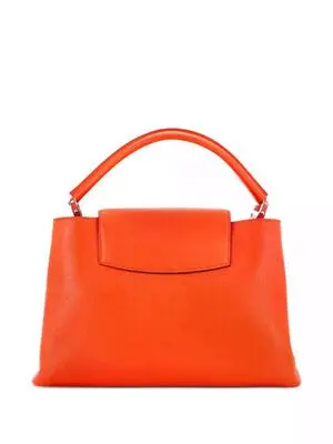 LOUIS VUITTON Capucines Leather Gm Satchel - Orange