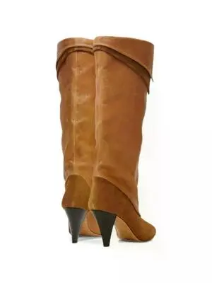 Isabel Marant Étoile Lezra Pointed-toe Panelled High Boots