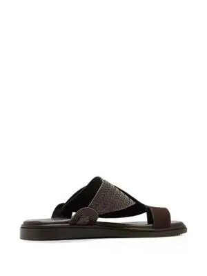 FORSA Woven-panel Leather Sandals