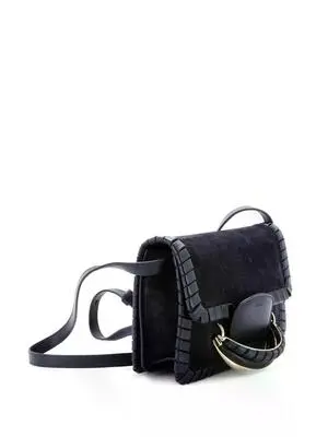 Chloé Kattie Whipstitch Suede Crossbody Bag - Blue