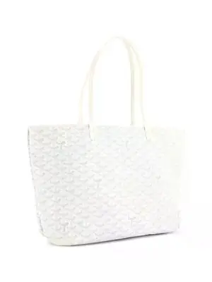 Goyard Artois Tote Coated Canvas Mm Shoulder Bag - White