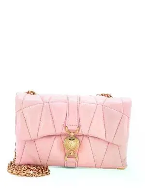 Versace Quilted Leather Mini Crossbody Bag - Pink
