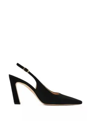 STUART WEITZMAN Slingback Pointed-toe Sandals - Black
