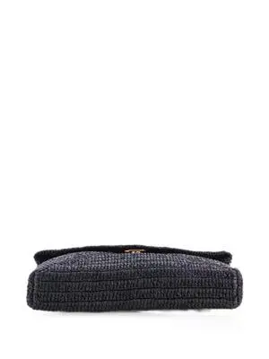 Saint Laurent Cassandre Envelope Raffia Large Clutch Bag