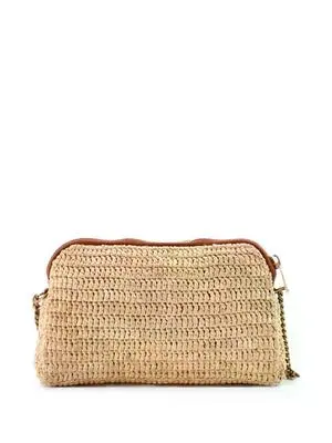 Saint Laurent Gaby Zipped Pouch Raffia Crossbody Bag