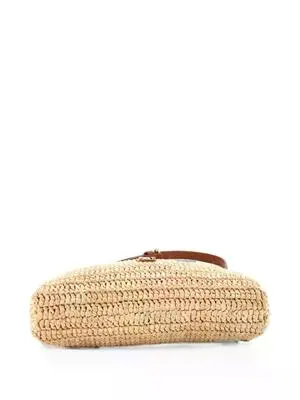 Saint Laurent Gaby Zipped Pouch Raffia Crossbody Bag