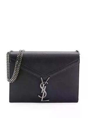 Saint Laurent Cassandra Chain Shoulder Bag Leather Small Crossbody Bag - Black