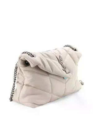 Saint Laurent Loulou Puffer Small Shoulder Bag Quilted Leather - Neutrals
