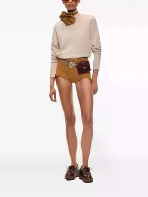 Pinko Ribbed-trim High-neck Sweater - Neutrals