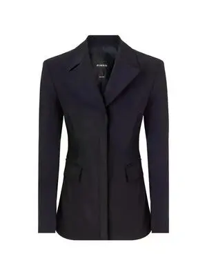 Pinko Notched Lapel Single-breasted Blazer - Black