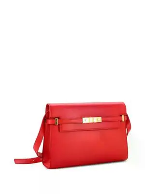Saint Laurent Manhattan Leather Medium Shoulder Bag - Red