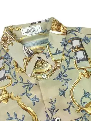 Hermès 2010s Etriers Silk Shirt