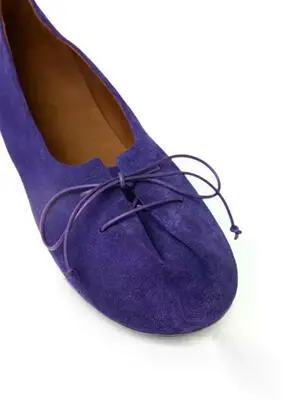Marsèll Suede Ballet Flats With Bow Detailing - Purple