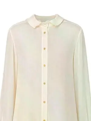 Alberta Ferretti Rounded-tip Collar Long-sleeved Shirt