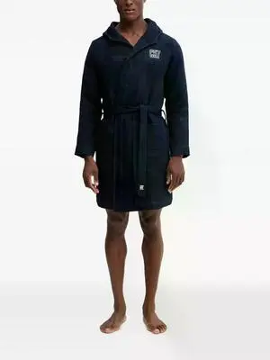 CR7 CRISTIANO RONALDO Waffle-knit Hooded Bath Robe