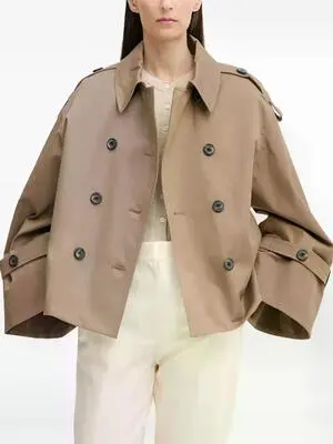 BY MALENE BIRGER Double-breasted Flared Coat - Brown