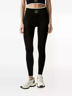 Karl Lagerfeld Logo-patch Ribbed-knit Leggings
