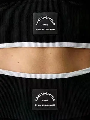 Karl Lagerfeld Logo-patch Ribbed-knit Leggings