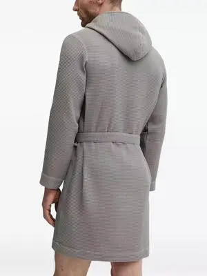 CR7 CRISTIANO RONALDO Waffle-knit Hooded Bath Robe