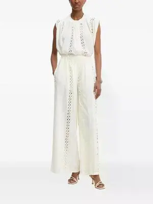 HAVEONE Broderie-anglaise Sleeveless Blouse