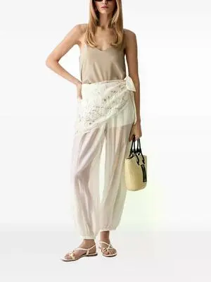 HAVEONE Sequin-embellished Wrap-style Trousers