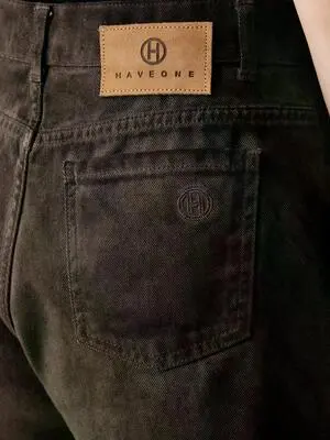 HAVEONE Frayed-hem Logo-patch Shorts