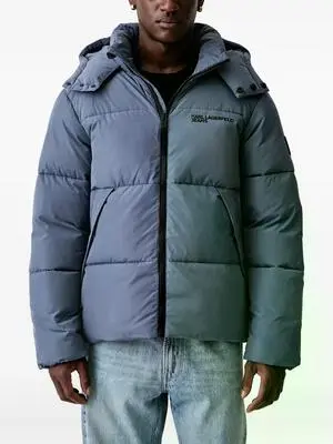 Karl Lagerfeld Hooded Padded Jacket - Blue