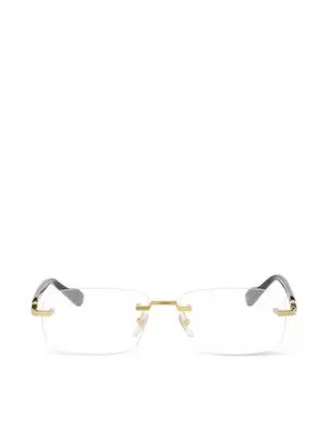 Gucci Rimless Square-frame Glasses - Gold