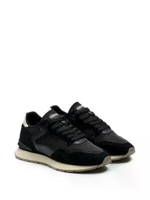 HOFF City Panelled Leather-trim Sneakers - Black