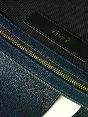 Furla Large Grained-leather Tote Bag - Blue