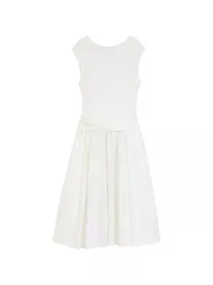BOSS Ruched-detail Midi Dress - White