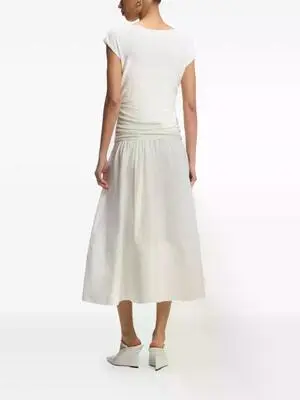 BOSS Ruched Detail Midi Dress