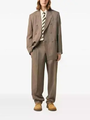 AMI Paris Striped Wool Two-pleats Trousers