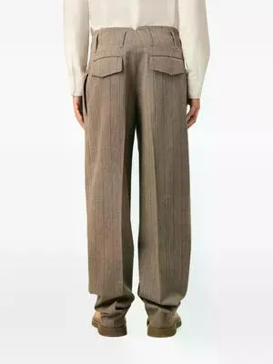 AMI Paris Striped Wool Two-pleats Trousers