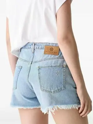 HAVEONE Distressed Frayed Mini Shorts