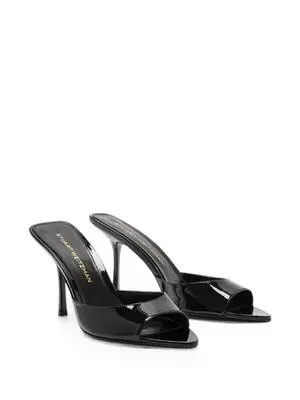 STUART WEITZMAN Patent Finish Slip-on Stiletto Sandals