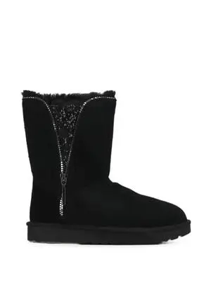 UGG Classic Zip Sequin-embellished Boots - Black
