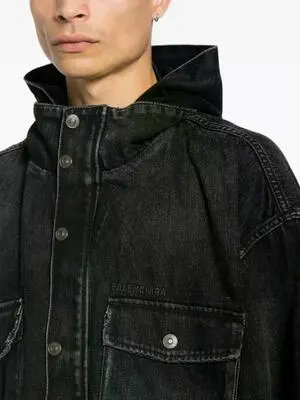 Balenciaga Hooded Denim Jacket