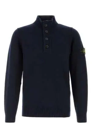 Stone Island Midnight Wool Blend Sweater - Blue