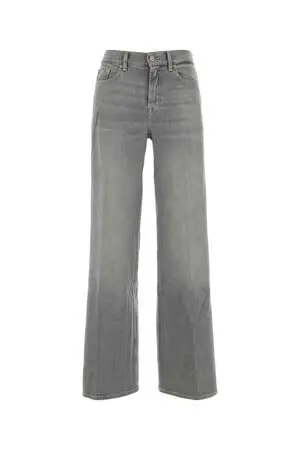 Seven For All Mankind Stretch Denim Lotta Jeans - Grey