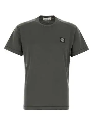 Stone Island Charcoal Cotton T-shirt