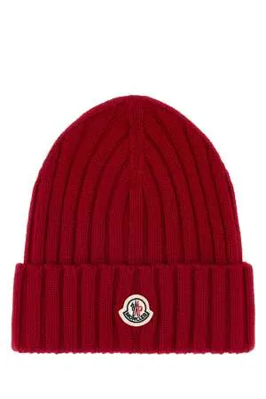 Moncler Wool Beanie Hat - Red