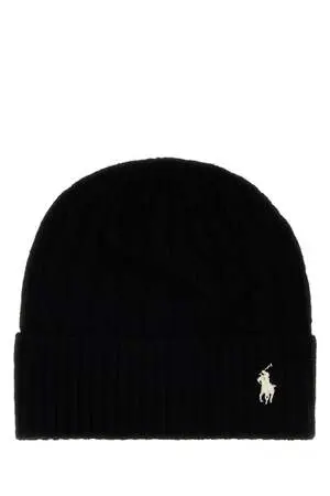 Polo Ralph Lauren Wool Blend Beanie Hat - Black