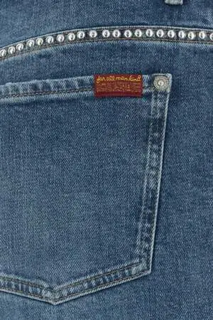 Seven For All Mankind Embellished Stretch Denim Stovepipe Jeans