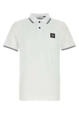 Stone Island Stretch Piquet Polo Shirt - White