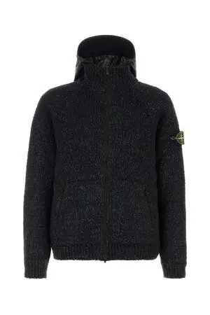 Stone Island Melange Cotton Blend Reversible Jacket - Black